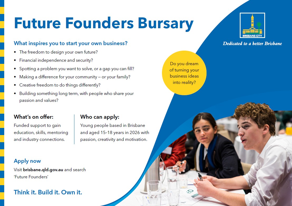 Applications open - Future Founders Bursary for young entrepreneurs - Councillor Sandy Landers